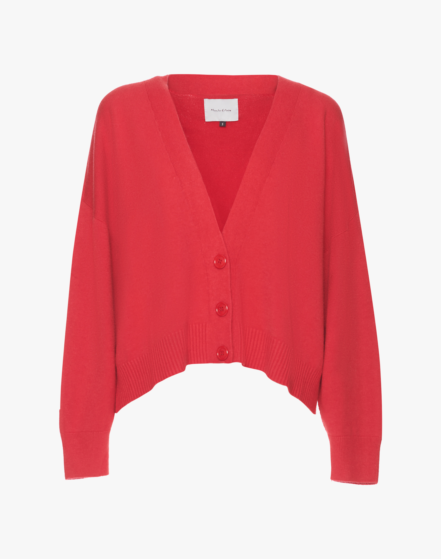 CROP CARDIGAN LACQUER RED | Manila Grace